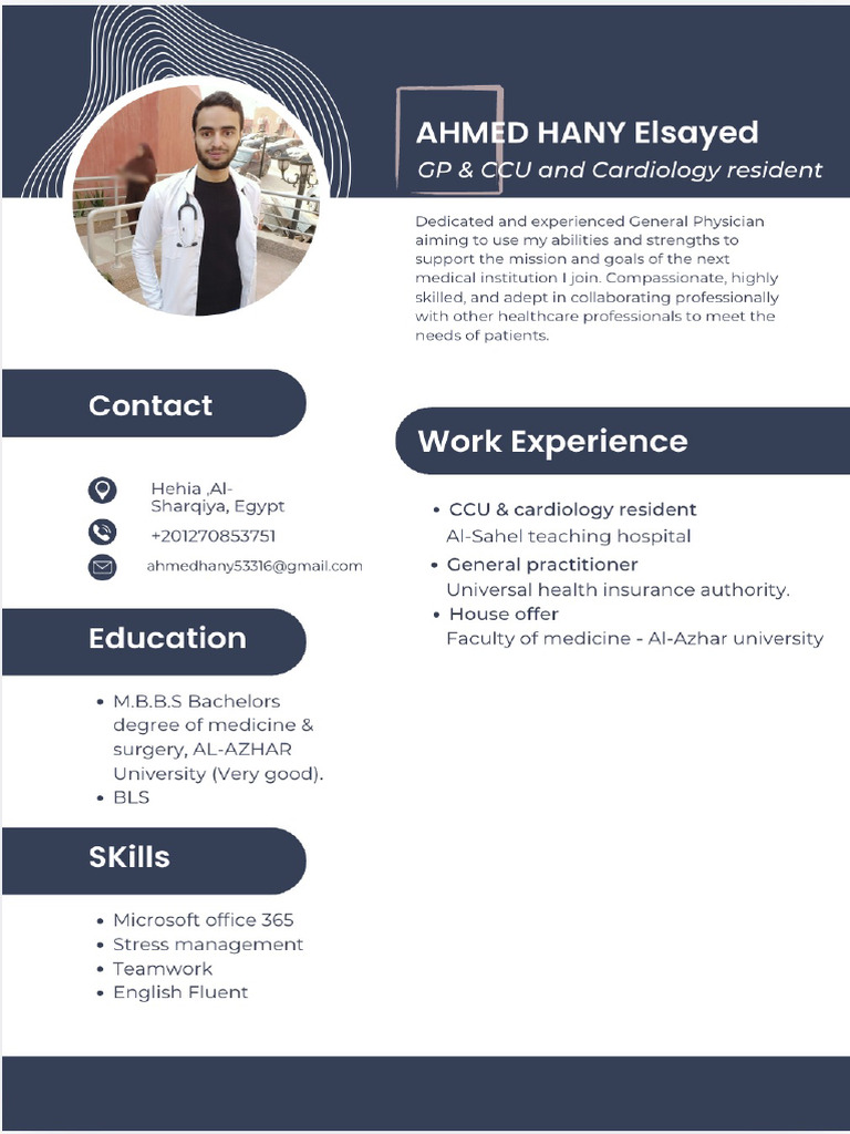 Dr. Ahmed Hany Resume | PDF