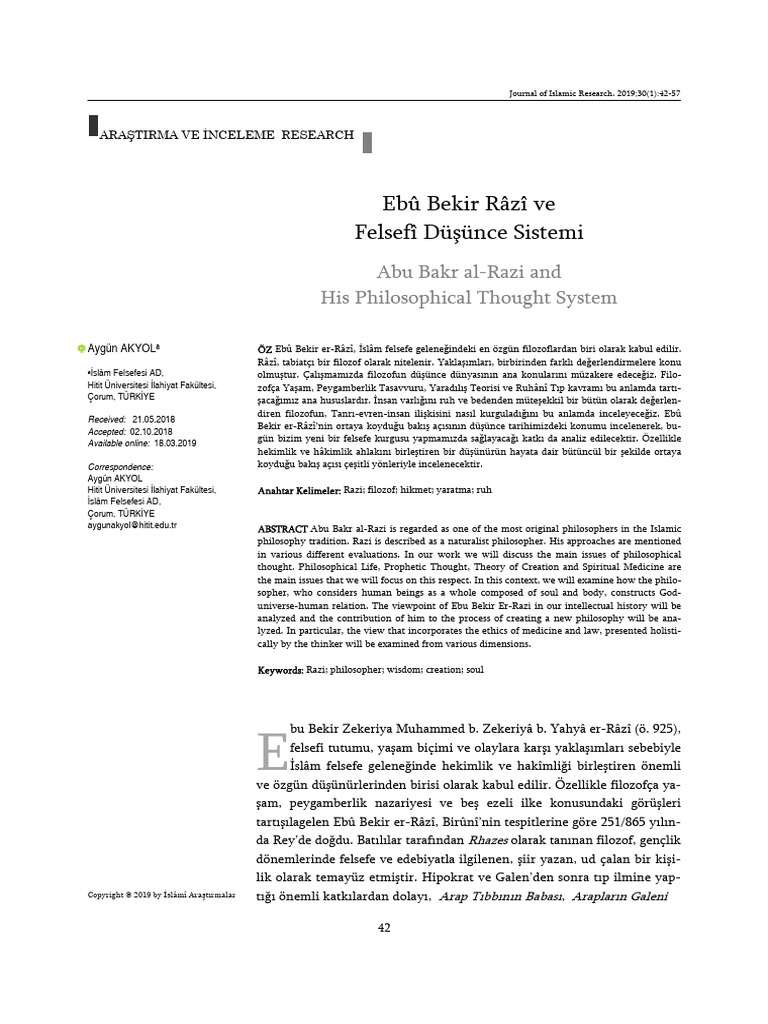 Ebu Bekir Er Razi | PDF