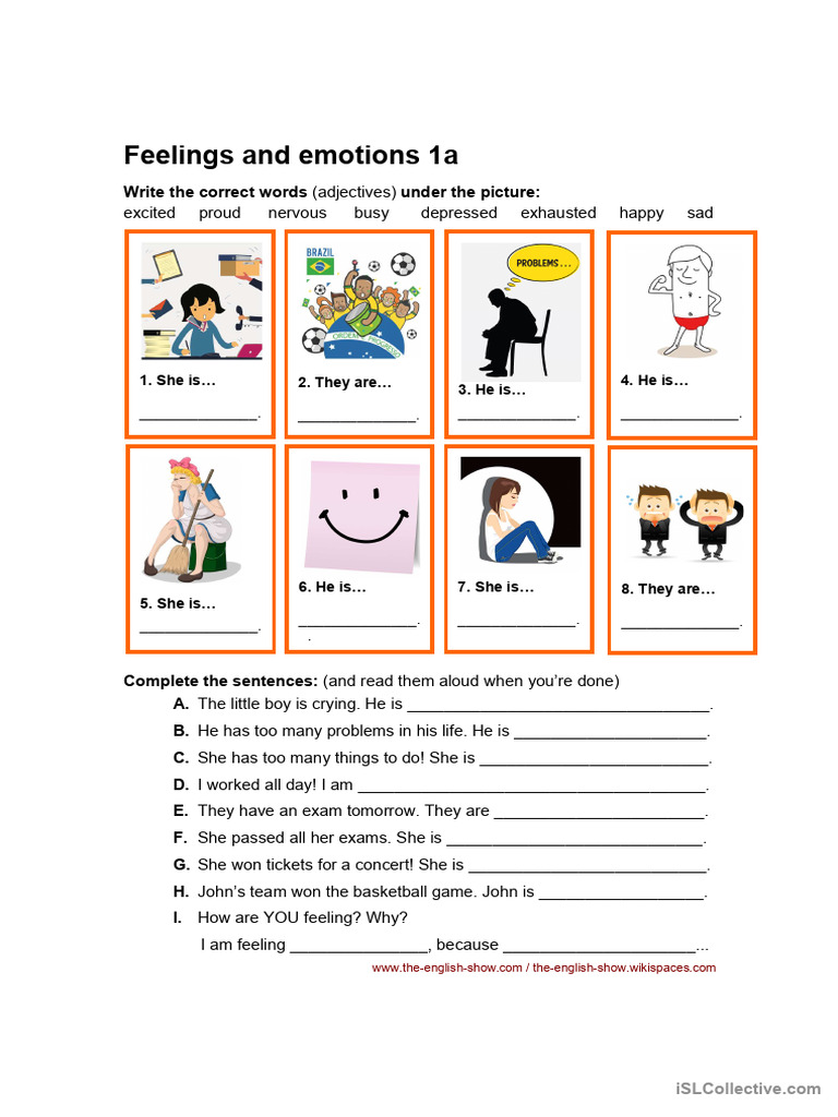 Emotions and Feelings Intermediate | PDF