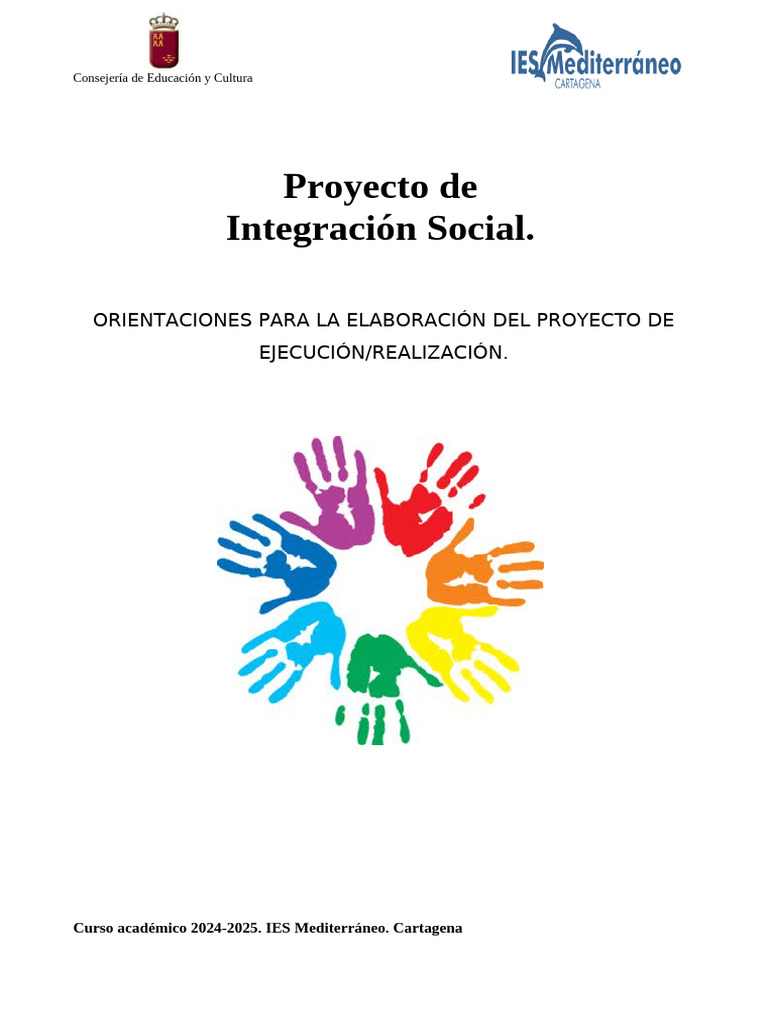 Elaboración Proyecto INTEGRACIÓN SOCIAL | PDF | Evaluación | Gestión de ...