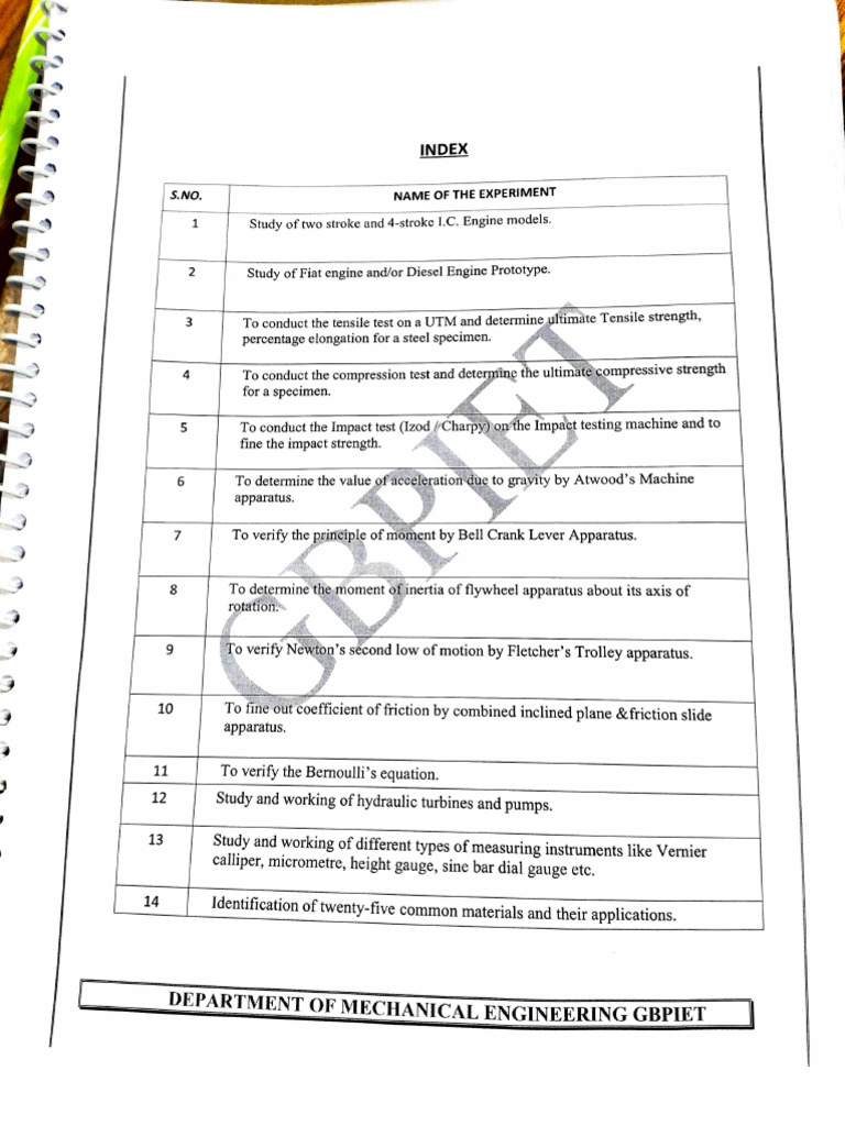 Basic Mechanical Practical | PDF
