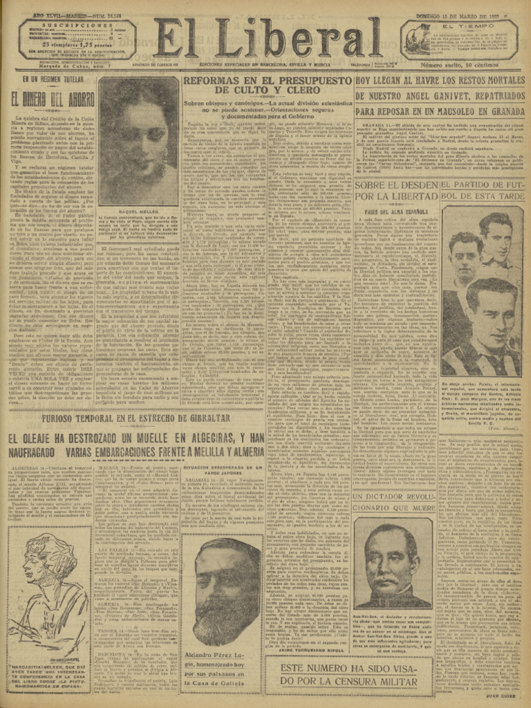 El Liberal (Madrid. 1879) - 15-3-1925 | PDF | España