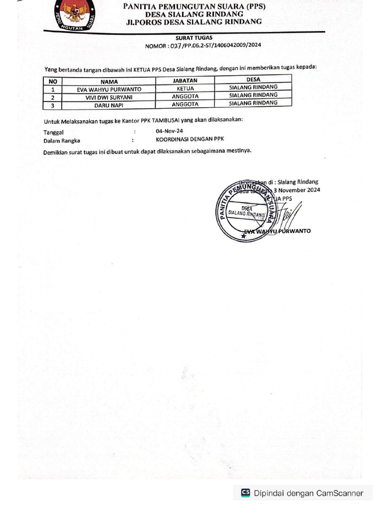 Belanja Barang Non - Op-Perjadin PPS-Perjadin Op. PPS Bulan November ...