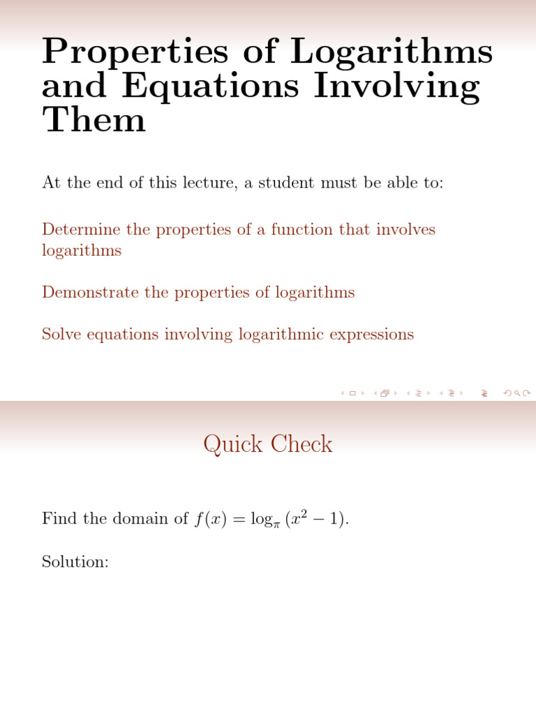 12 - Equations Involving Logarithms | PDF | Elementary Mathematics ...
