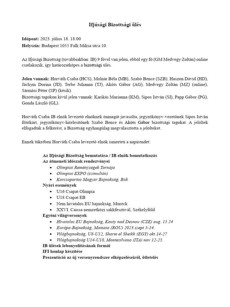 IB Ules 2023 I 07 - 18 | PDF