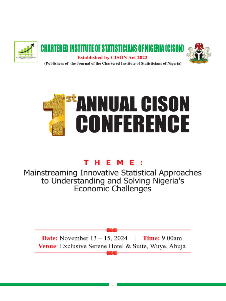 CISON Conference 2024: Statistical Solutions | PDF | Academic Degree ...