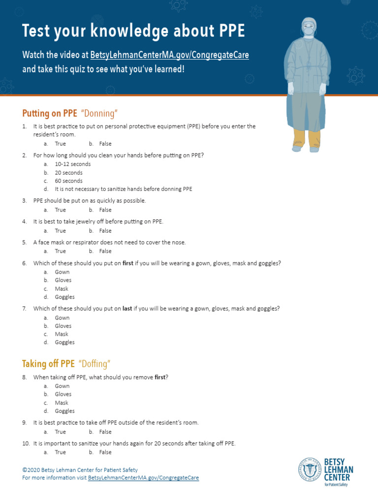 PPE Knowledge Quiz and Best Practices | PDF