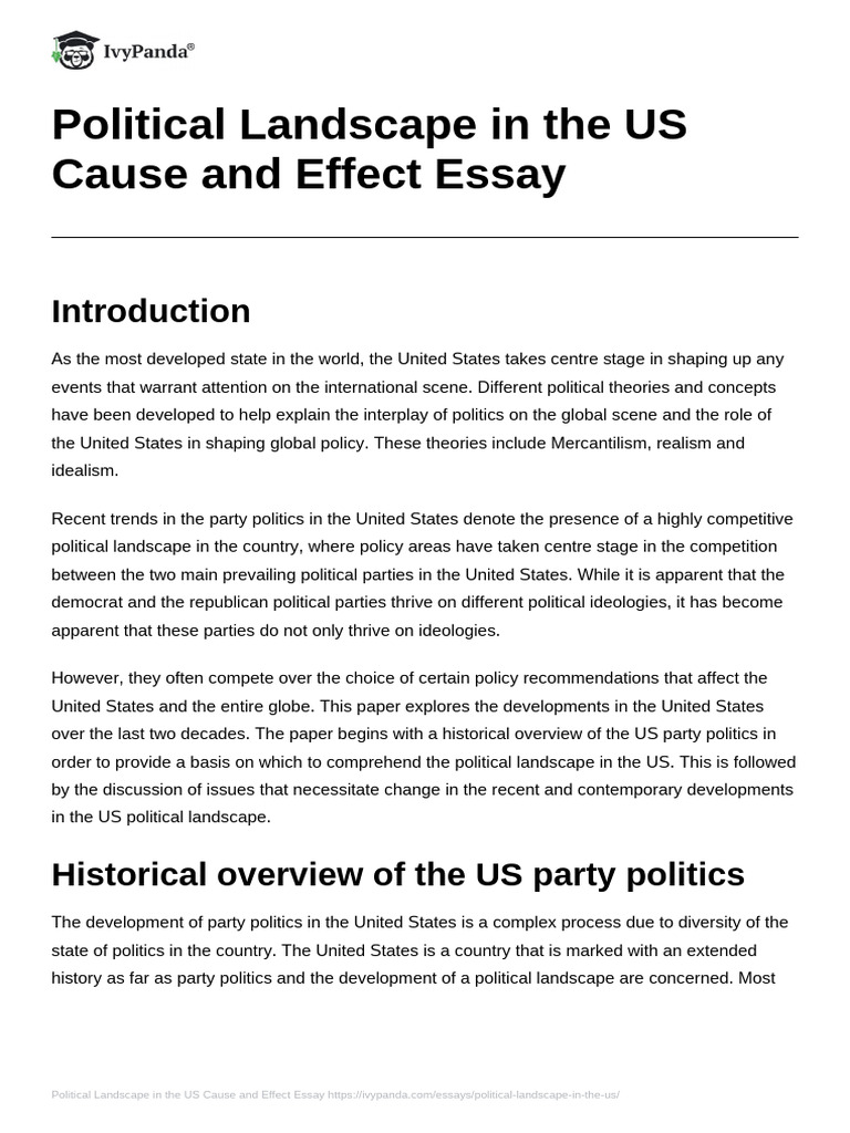 Political Landscape in The Us | PDF | Political Parties | Republican ...