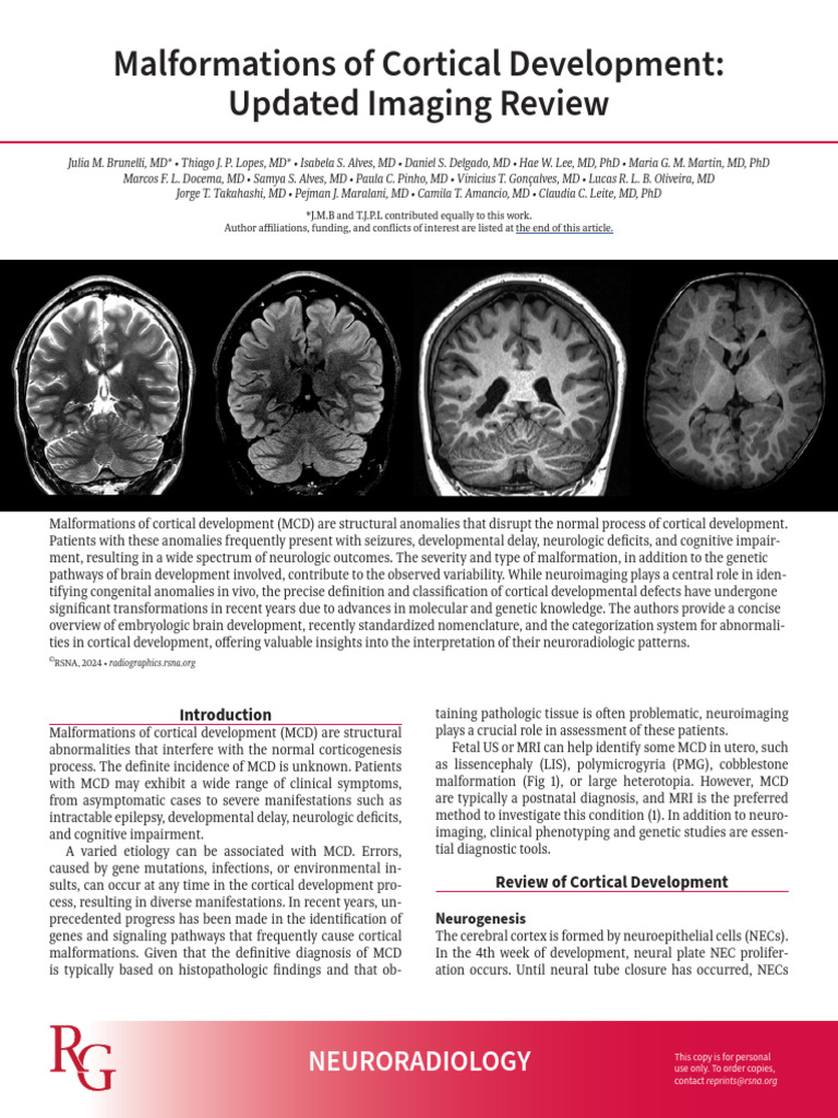 Brunelli Et Al 2024 Malformations of Cortical Development Updated ...