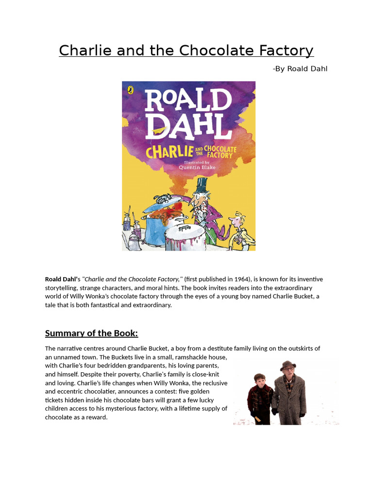 Charlie and the Chocolate Factory Summary | PDF