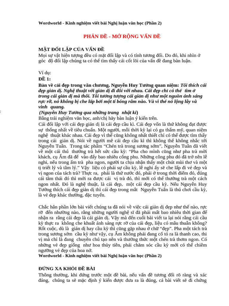 Kĩ Năng NLVH 2 (WW) | PDF