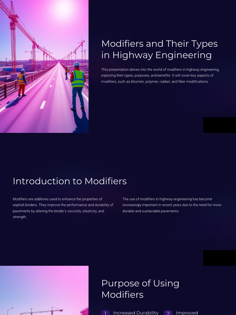 Modifiers-and-Their-Types-in-Highway-Engineering | PDF | Road Surface ...