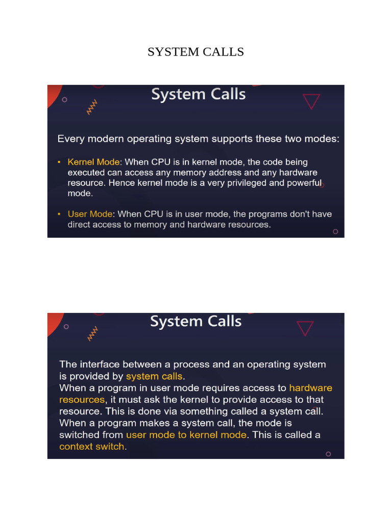 Implementing Unix System Calls in C | PDF | Software Development ...