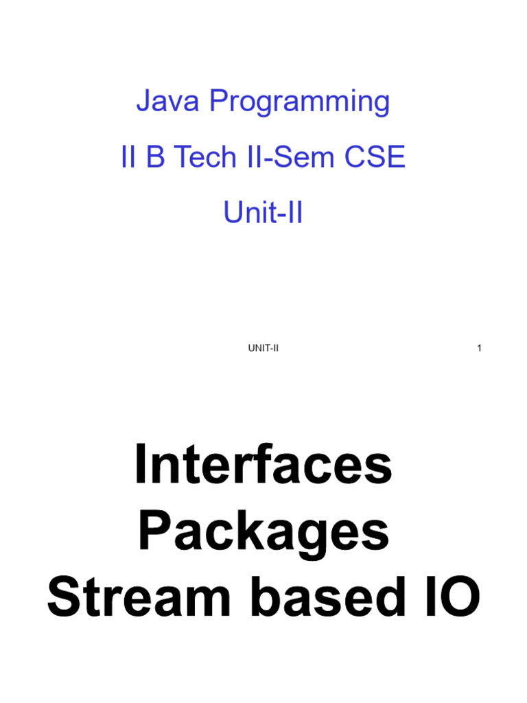 Jp Unit Ii Pdf Inheritance Object Oriented Programming Class Computer Programming