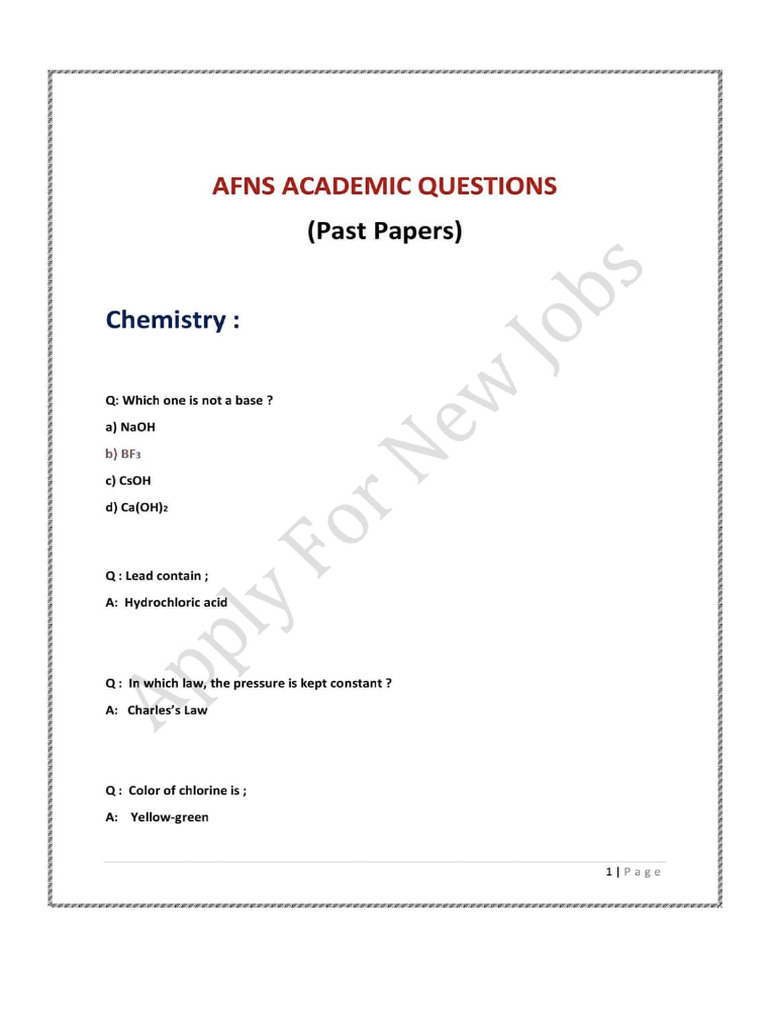 Chemistry Army | PDF