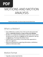 Debate Motions: Understanding & Strategy | PDF | Policy | Argument