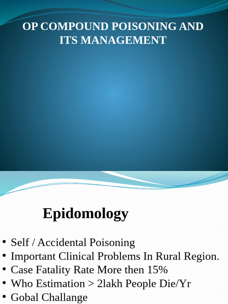 Organophosphate Poisoning Management | PDF | Acetylcholine