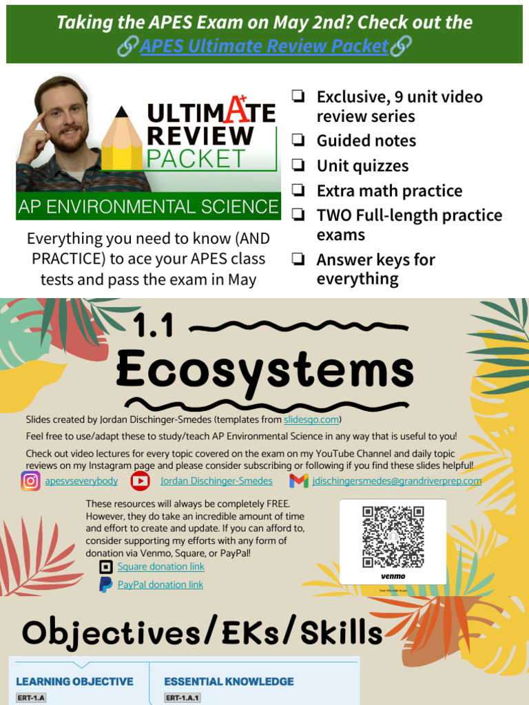 Unit 1 Smedes APES Notes Slides (22-23) | PDF | Food Web | Carbon Dioxide