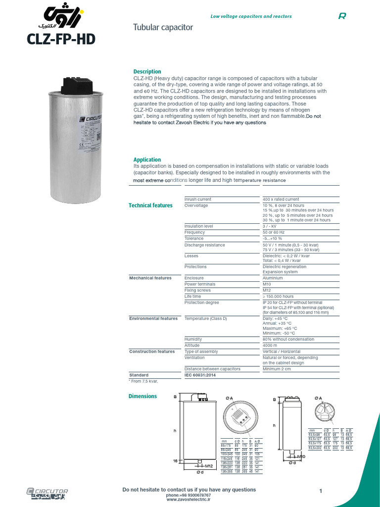 circutor مشخصات | PDF
