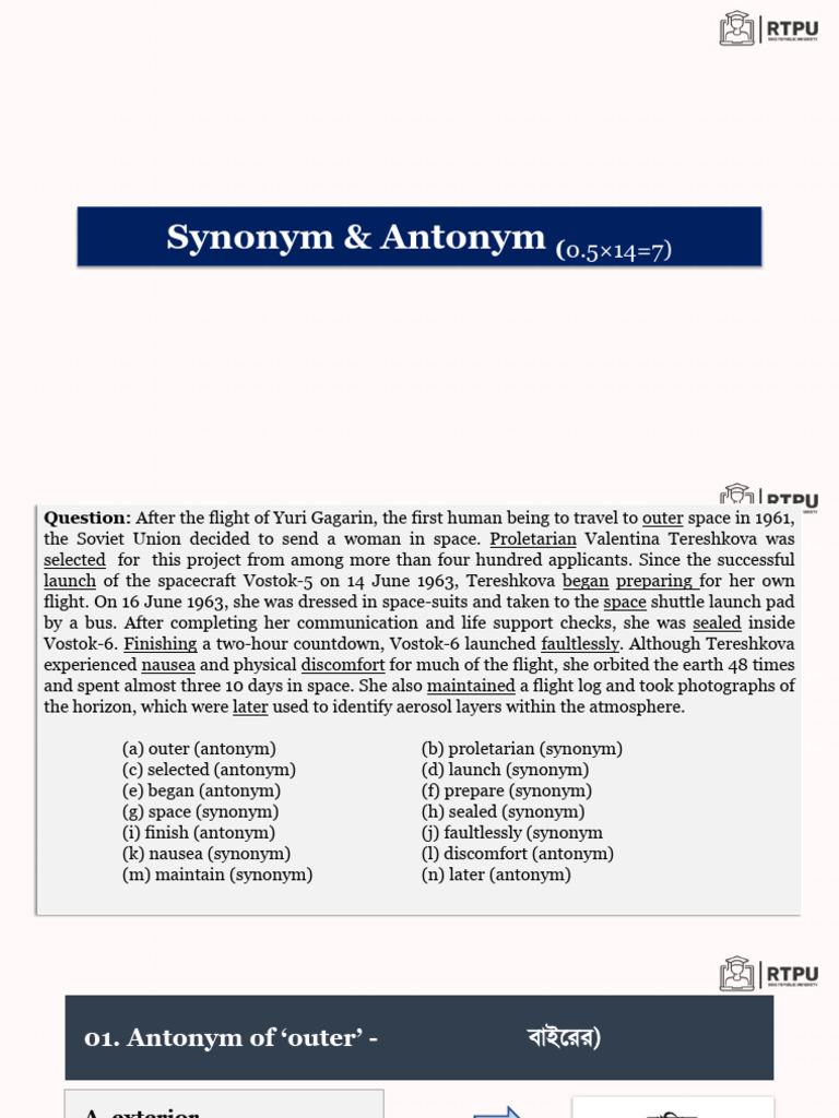 Syn + Ant | PDF