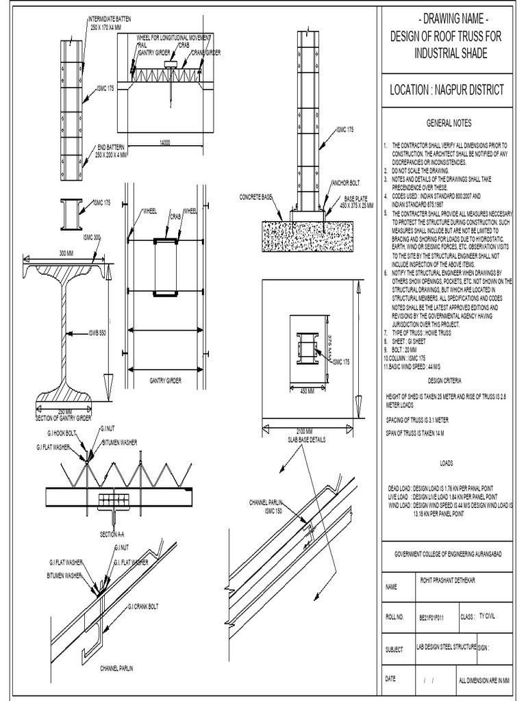 ROHIT Sheet 2-Model | PDF | Truss | Structural Engineering