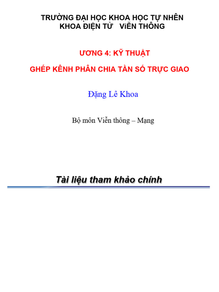 Lecture 4 OFDM 2024 | PDF