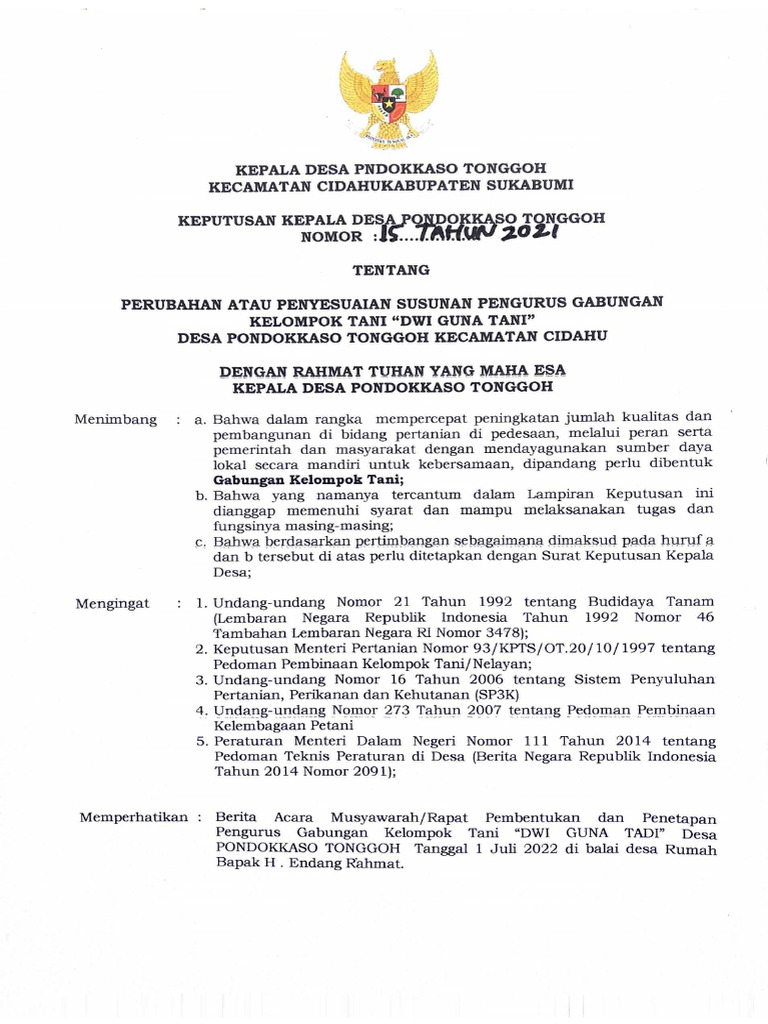 Gapoktan SK | PDF