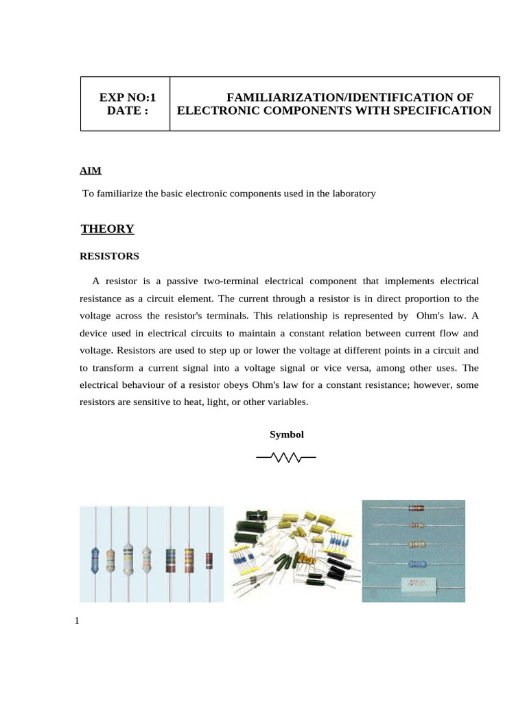 Electronics Workshop - Exp - 1 2 | PDF | Inductor | Electromagnetic Induction