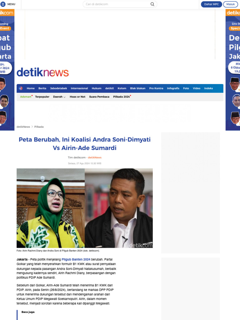 Peta Berubah, Ini Koalisi Andra Soni-Dimyati Vs Airin-Ade Sumardi | PDF