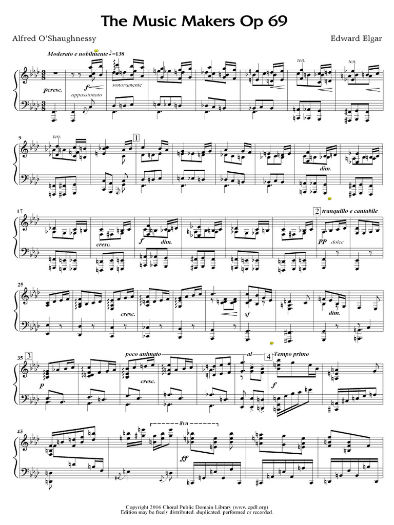 Elgar - The Music Makers, Op69 | PDF