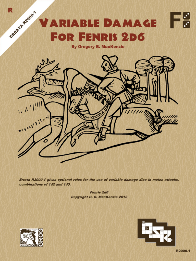 Fenris 2d6 R2000-1 Errata Variable Damage | PDF | License | Copyright