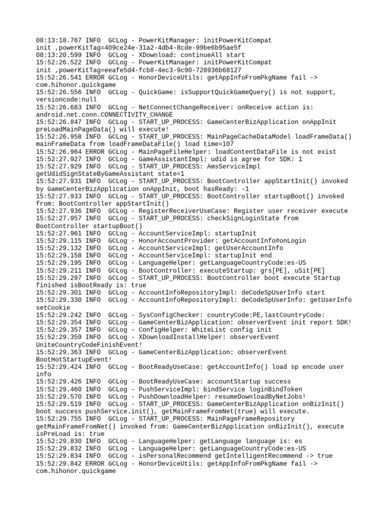 Errores en HonorDeviceUtils y QuickGame | PDF | Datos de computadora | Red de arquitectura