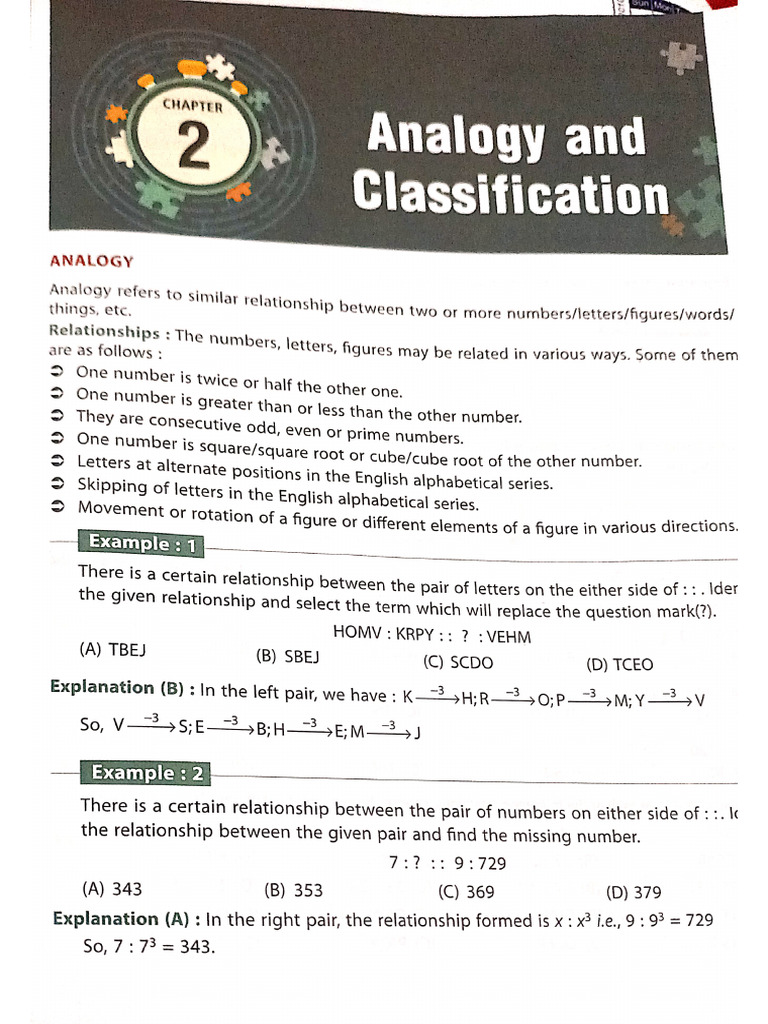 2.analogy and Classification | PDF