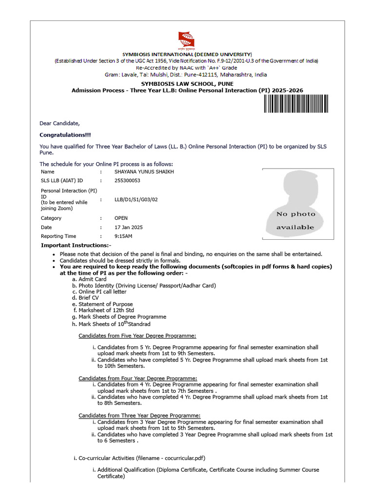 Pi Call Letter Sls | PDF