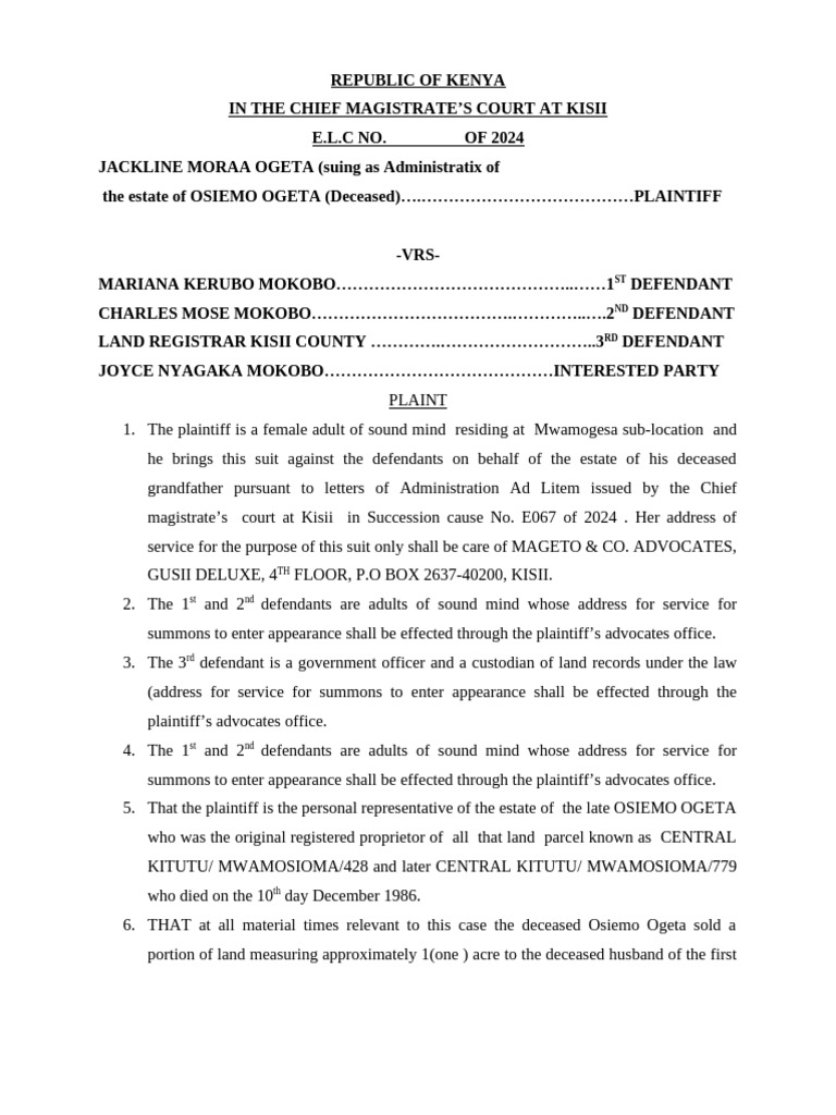 Mokobo Land Dispute Case Summary | PDF | Lawsuit | Public Law