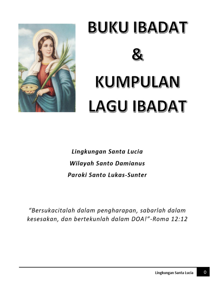 Buku Ibadat Santa Lucia-Paroki Sunter St Lukas-1 | PDF