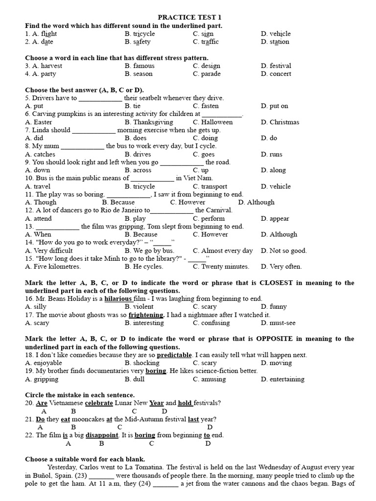 ANH 7 - ĐỀ CƯƠNG ÔN TẬP GK II 2023-2024 | PDF