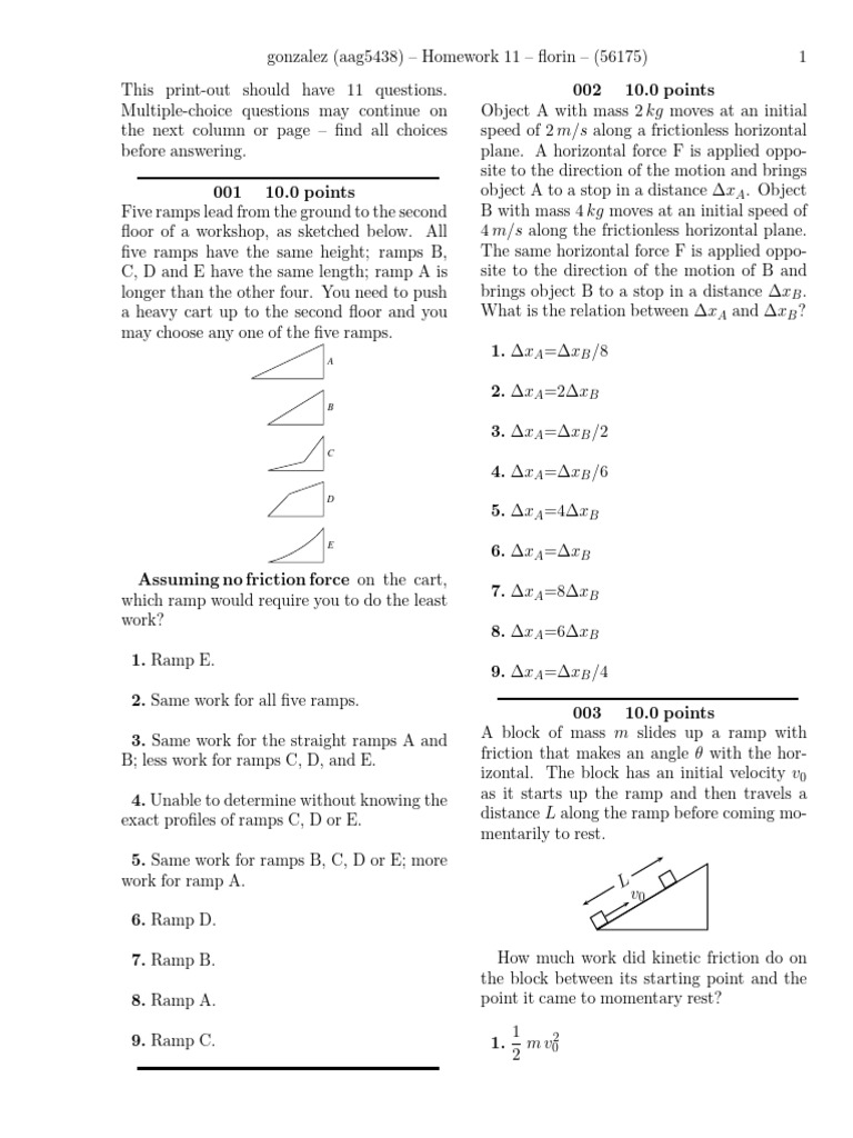 Homework 11-Problems | PDF | Force | Astronomy