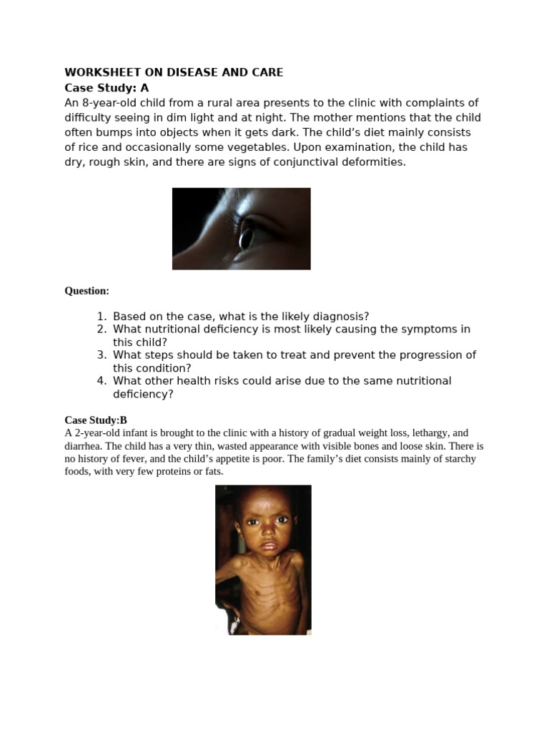 Disease and Care Worksheet Class VIII | PDF | Tuberculosis | Anemia