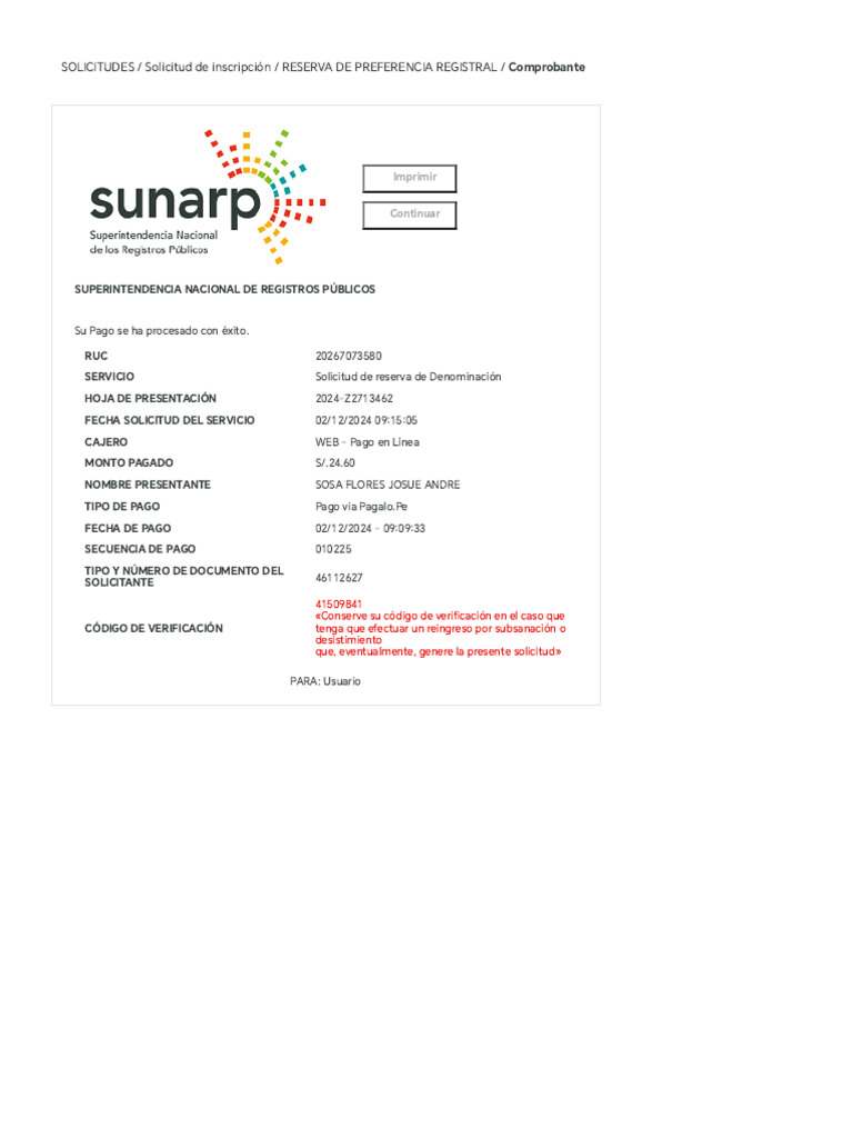 Extranet SUNARP - Seguimiento de Estado de Títulos | PDF