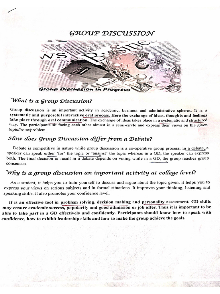 Group Discussion | PDF