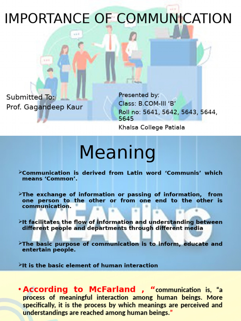 Importance of Communication | PDF | Communication | Leadership