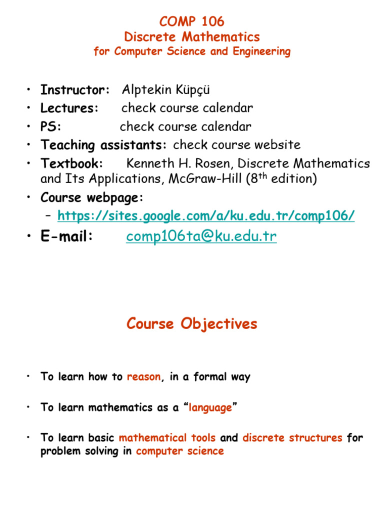 comp106_0_intro | PDF | Discrete Mathematics | Computational Complexity Theory