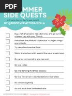 70 Fun Summer Side Quests | PDF