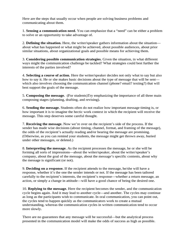 Solution of Communication | PDF | Communication | Cognition