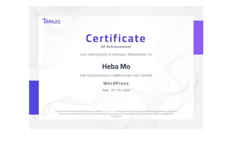 Wordpress Certificate | PDF