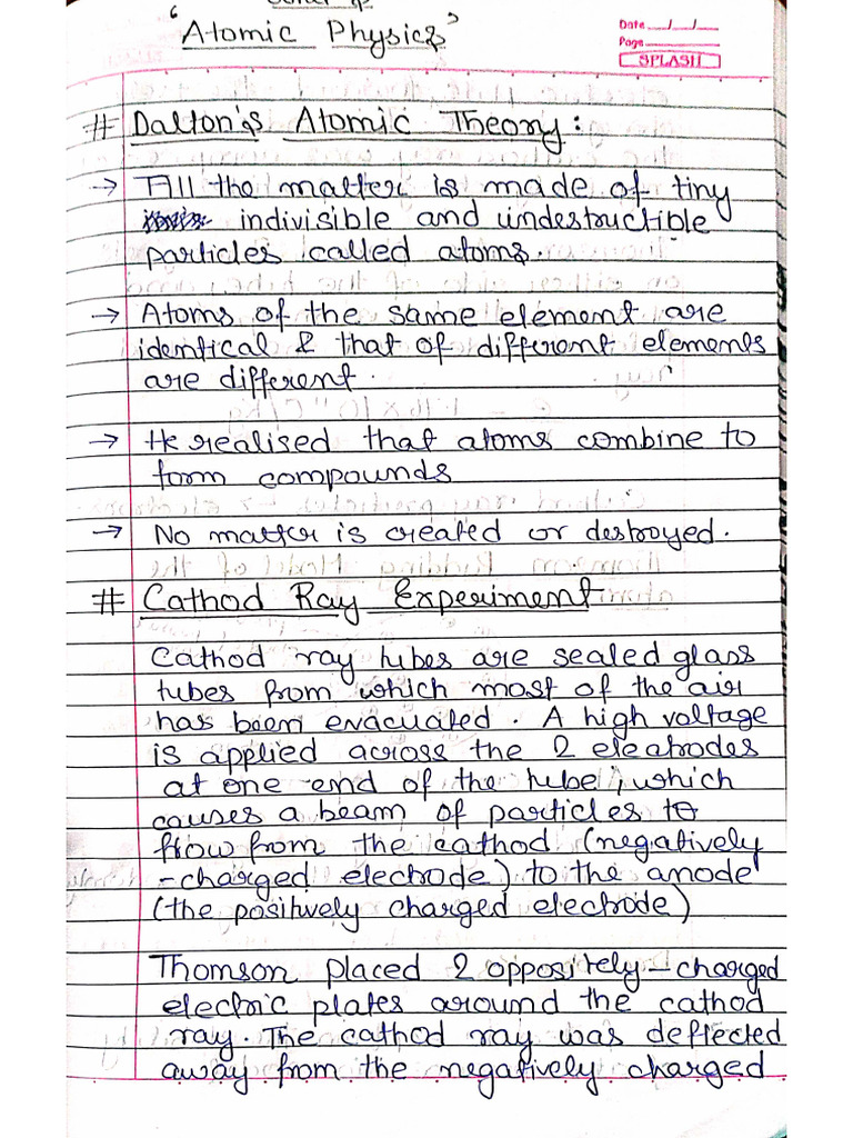 Atomic Physics Notes | PDF
