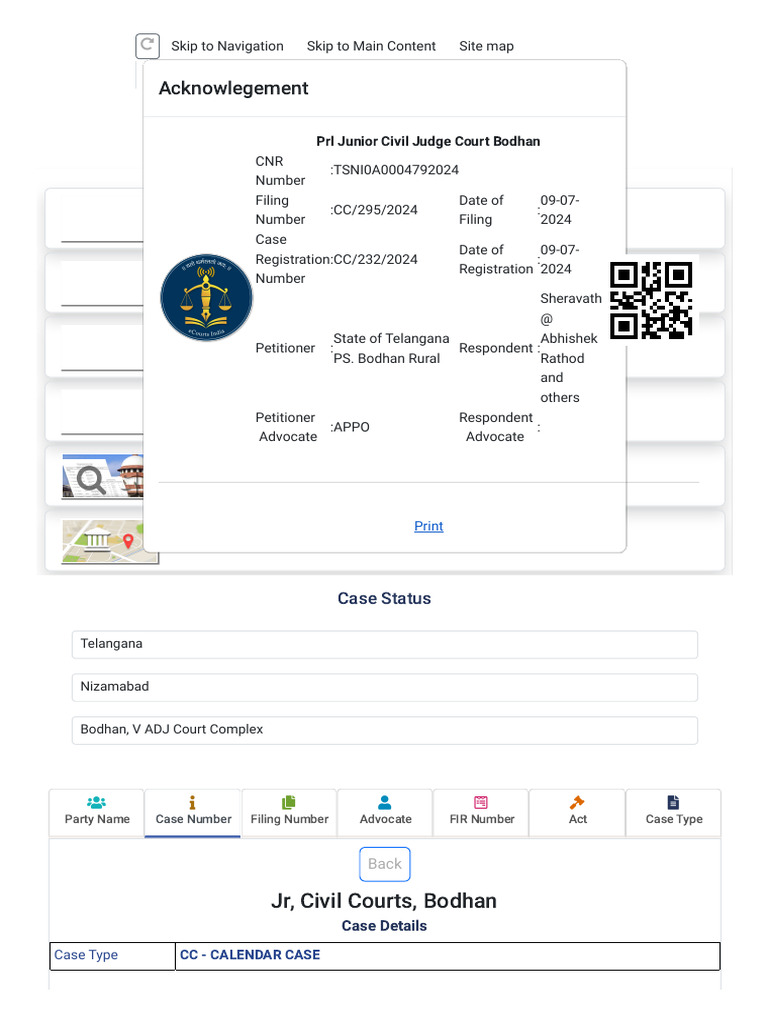 Home - Ecourt India Services | PDF