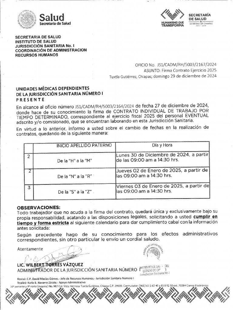 Reprogramacion de Fechas | PDF