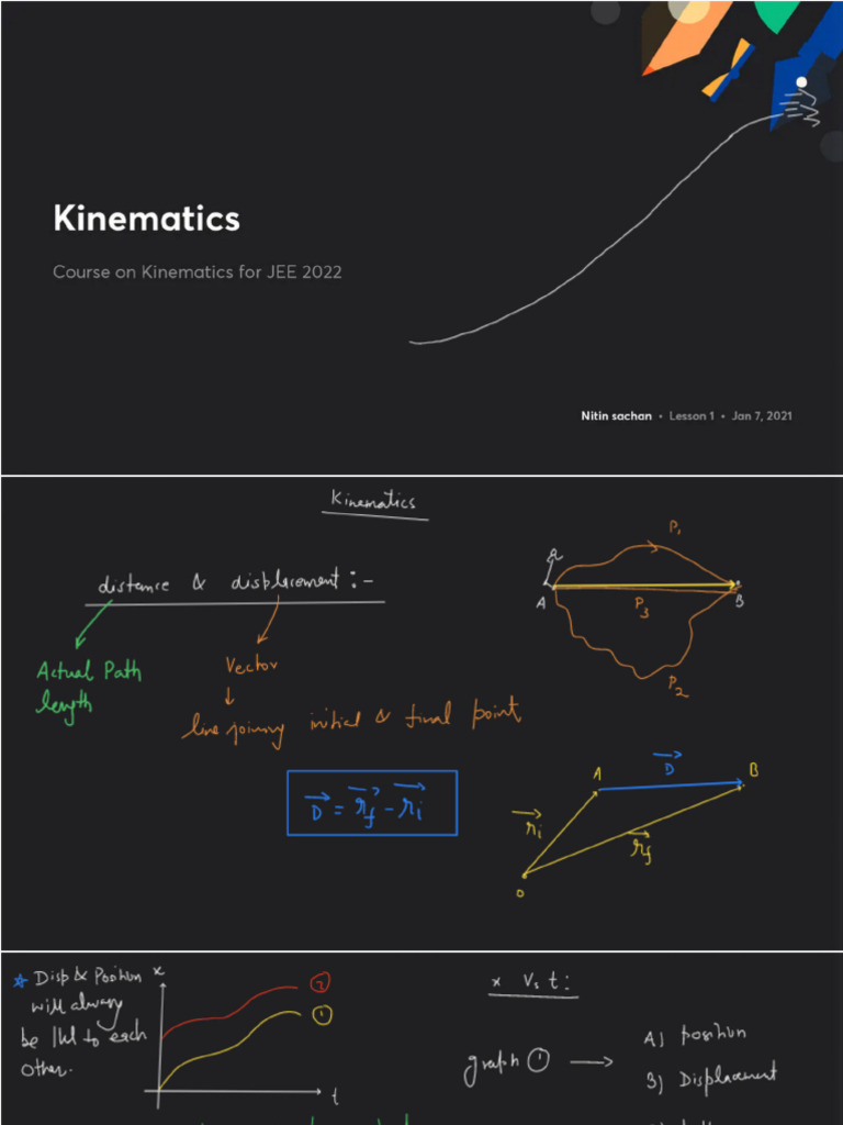 Kinematics With Anno | PDF